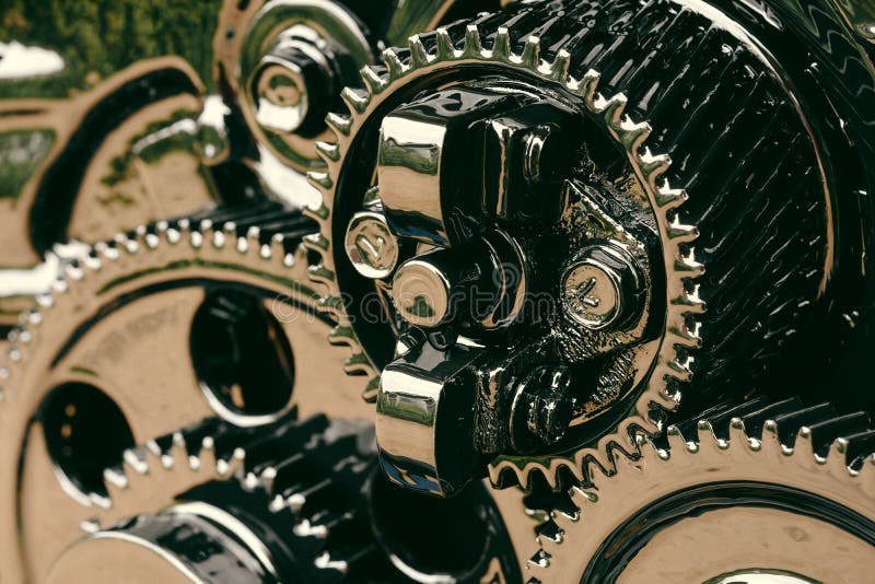 Inside gear of the engine stock photo. Image of inside - 99349980