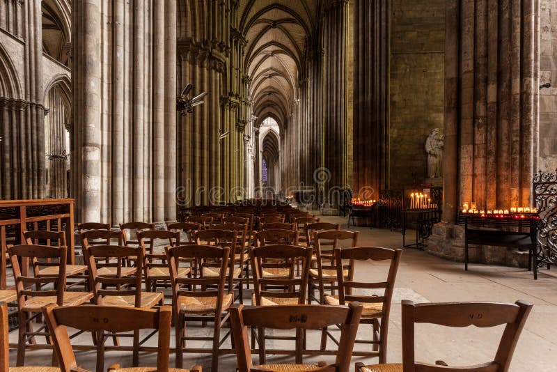 Inside a Gothic cathedral editorial photography. Image of gothic - 99563742