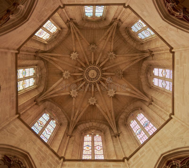 Inner Architecture of the Gothic Monastery of Batalha in the Center of ...