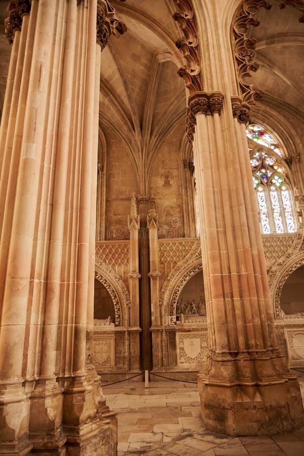 Inner Architecture of the Gothic Monastery of Batalha in the Center of ...