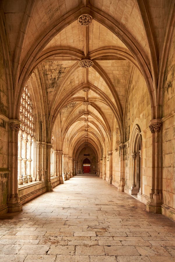 Inner Architecture of the Gothic Monastery of Batalha in the Center of ...