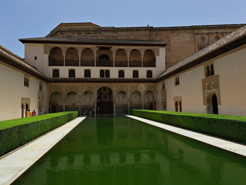 Inside of Granada Castle. Ancient Pool Editorial Photography - Image of ...