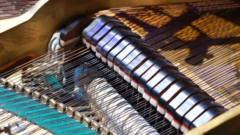 Inside a Grand Piano. Interior of a Grand Piano Stock Video - Video of ...