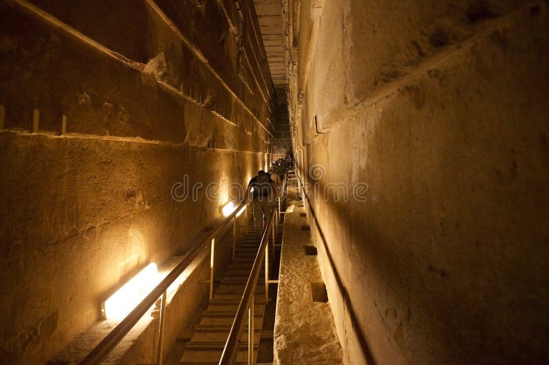 Inside the Great Pyramid at the Giza Pyramid Complex in Giza, Egypt ...