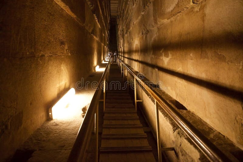 Inside the Great Pyramid at the Giza Pyramid Complex in Giza, Egypt ...