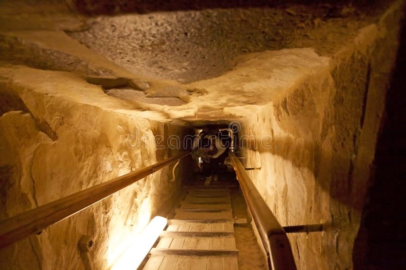 Inside the Great Pyramid at the Giza Pyramid Complex in Giza, Egypt ...