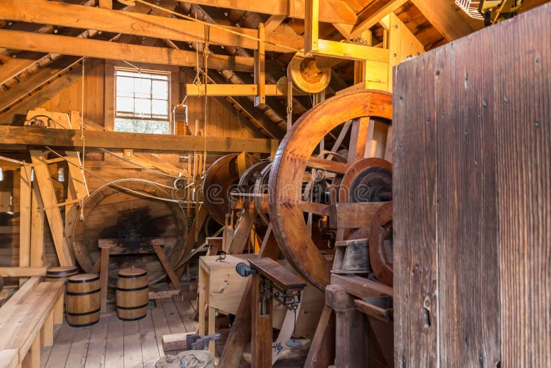 Inside grist mill stock photo. Image of flour, fashioned - 60037002