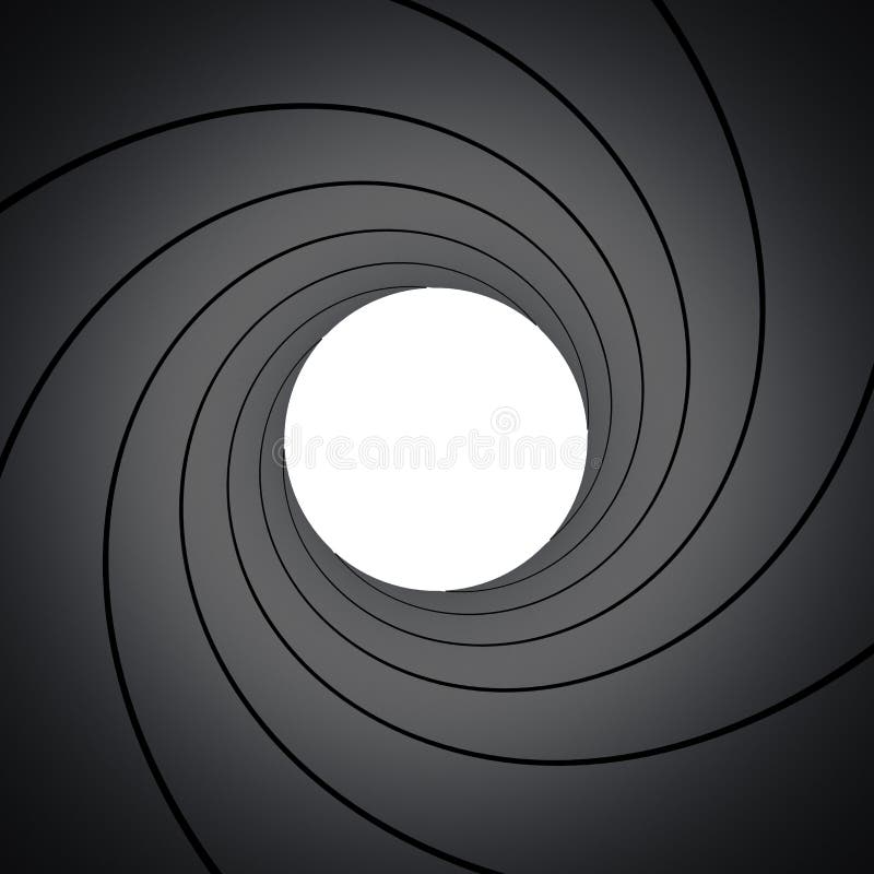 Inside gun barrel stock illustration. Illustration of black - 34316081