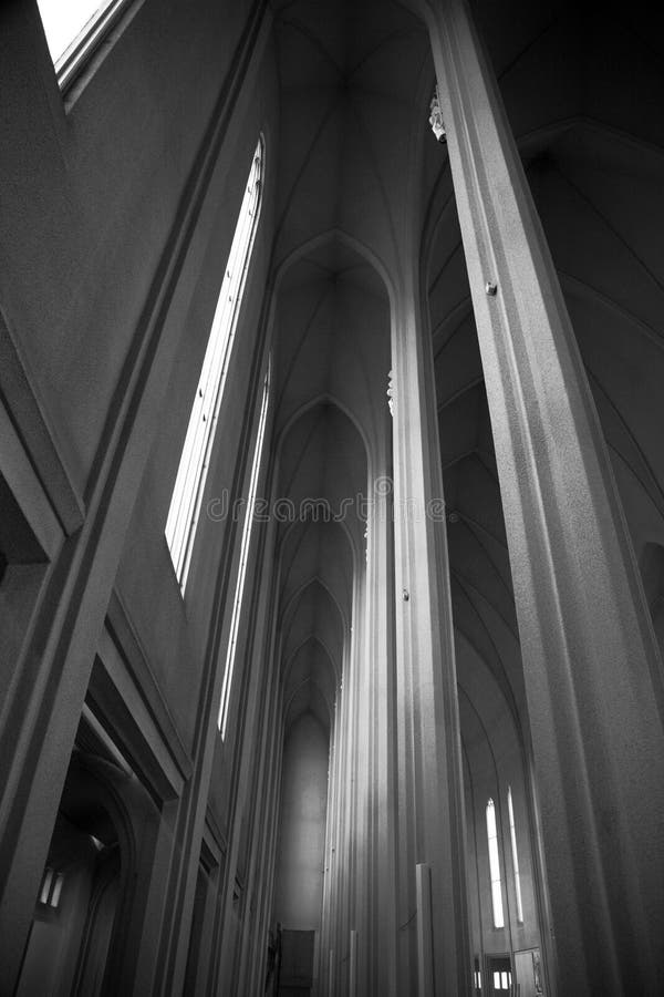 Inside Hallgrimskirkja Church Stock Photo - Image of modern, reykjavik ...
