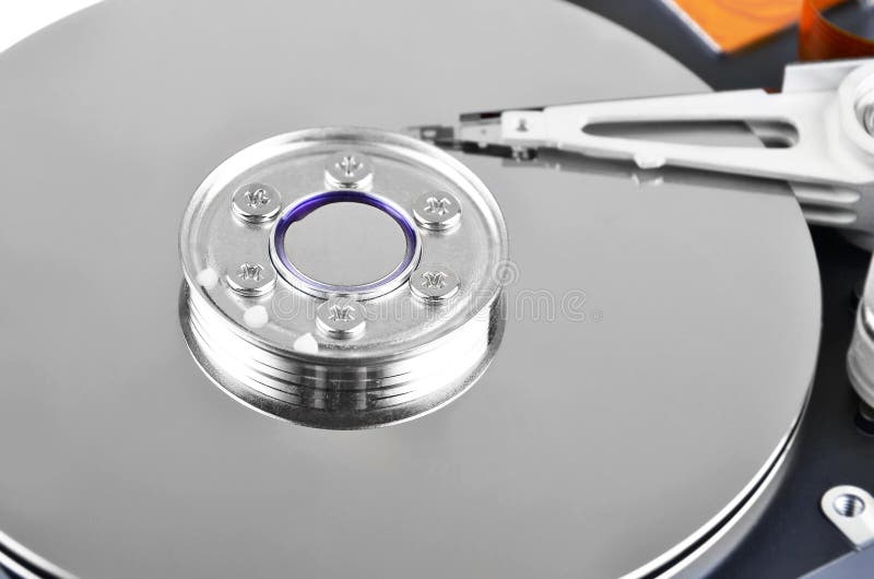 Inside hard disk drive stock photo. Image of hardware - 51727456