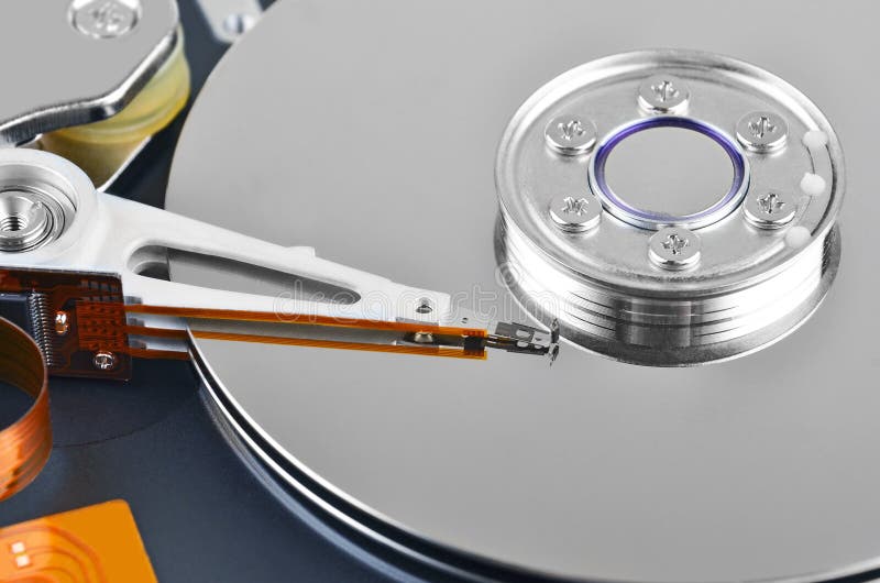 Inside hard disk drive stock image. Image of server, object - 24051689