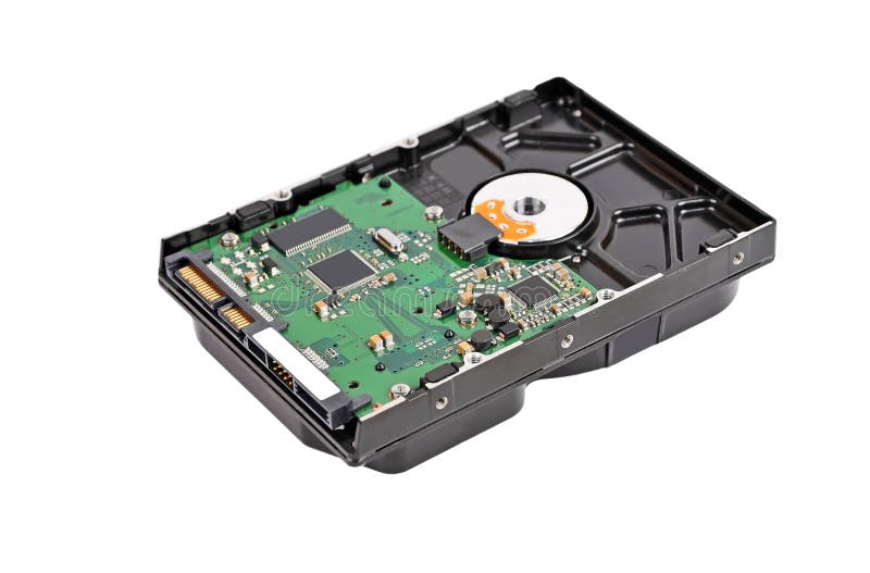 Inside hard disk drive stock image. Image of hard, motherboard - 66583943