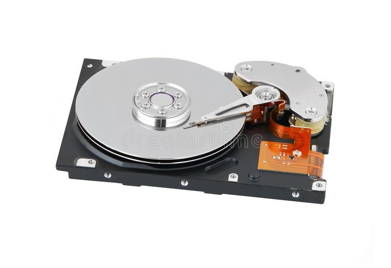 Inside hard disk drive stock image. Image of disk, motherboard - 66583967