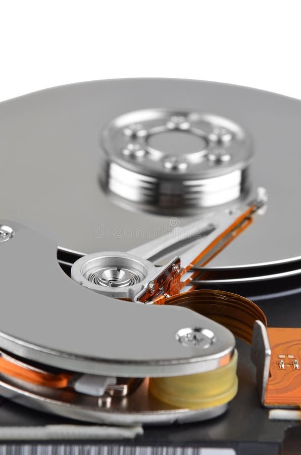 Inside hard disk drive stock image. Image of harddrive - 34999859