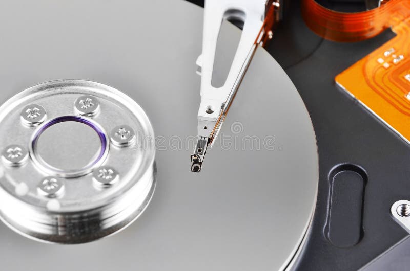 Inside hard disk drive stock image. Image of controller - 73712489