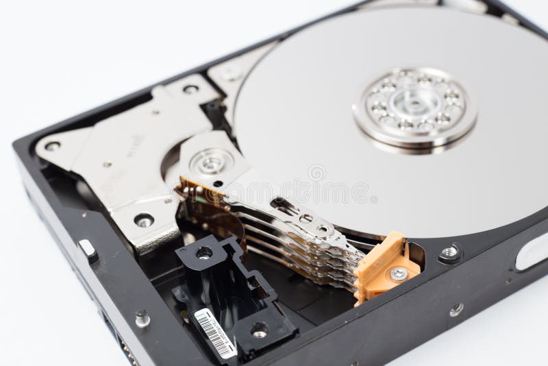 Inside Hard Disk Drive (HDD)-Computer Hardware Components. Stock Photo ... Inside Hard Disk Drive (HDD)-Computer Hardware Components. Stock Photo ...
