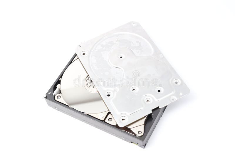 Inside Hard Disk Drive (HDD)-Computer Hardware Components. Stock Photo ...