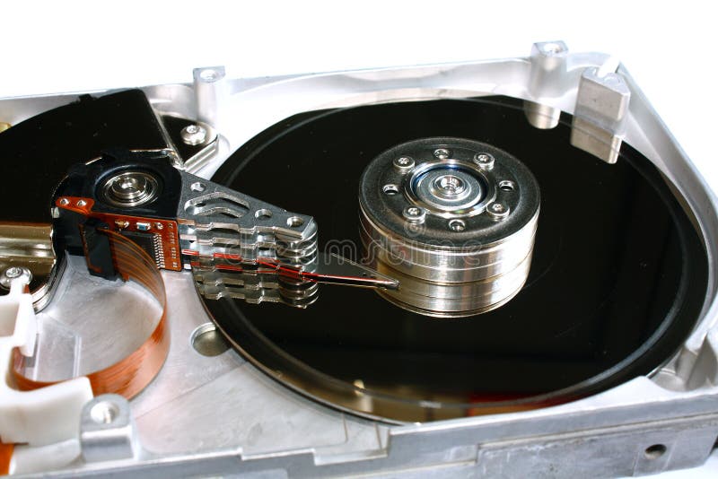 Inside of a Hard Disk Drive (HDD) Stock Photo - Image of data, inside ...