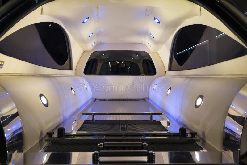Inside the Hearse during a Funeral Stock Image - Image of burial ...