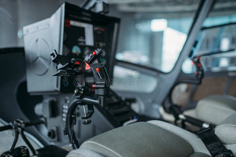 Inside Helicopter Cabin, Control Panel, Dashboard Stock Image - Image ...