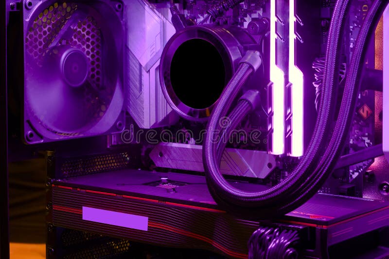 Inside High Performance Desktop and Cooling System on CPU Socket with ...