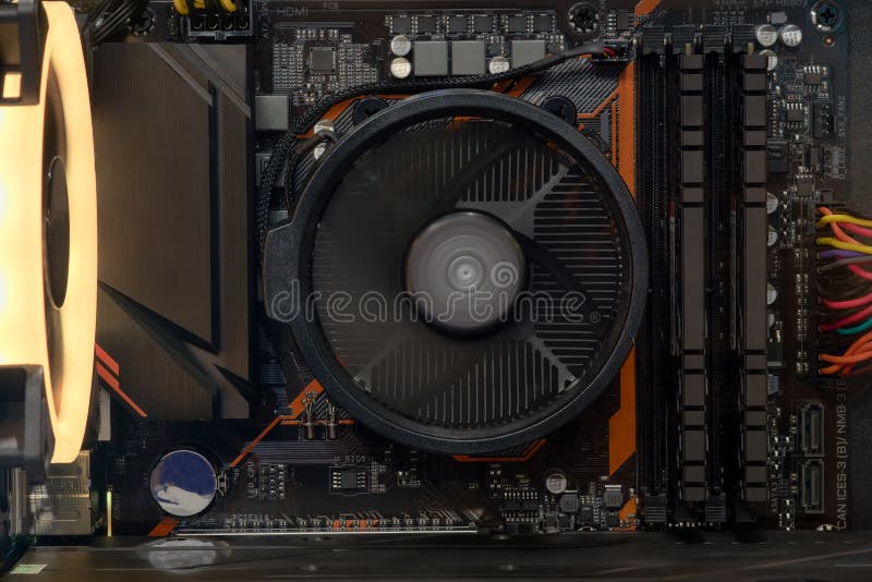 Inside High Performance Desktop and Cooling System on CPU Socket with ...