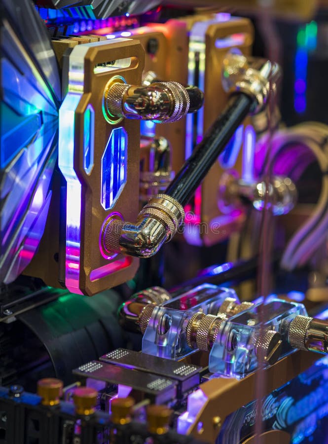 Inside a High Performance Computer Stock Image - Image of detail, cable ...