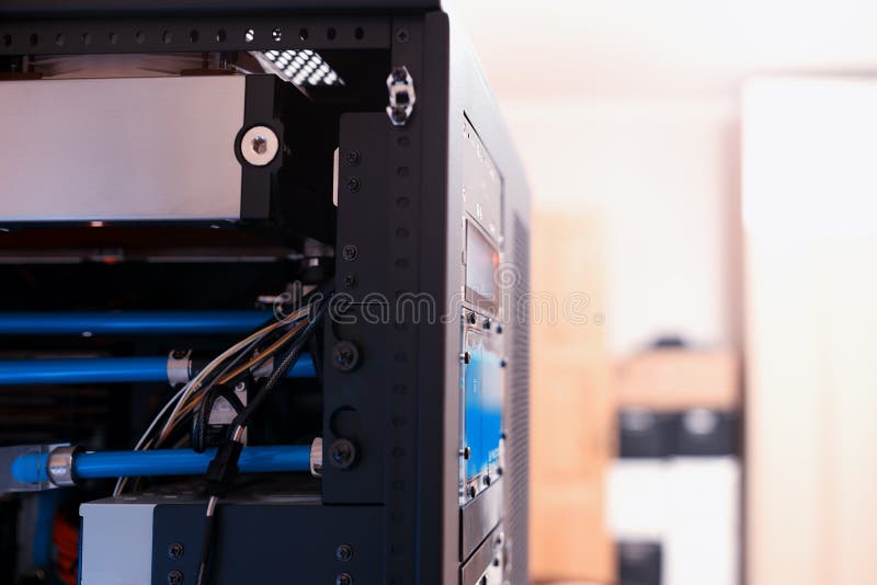 Inside High Performance Workstation Computer Background Stock Photo ...