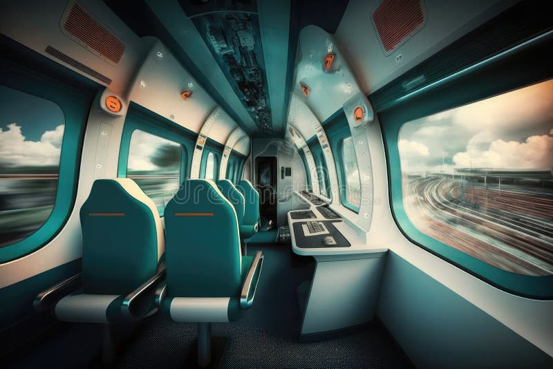 Inside the High-speed Train of the Future Stock Photo - Image of internet, railroad: 269152774