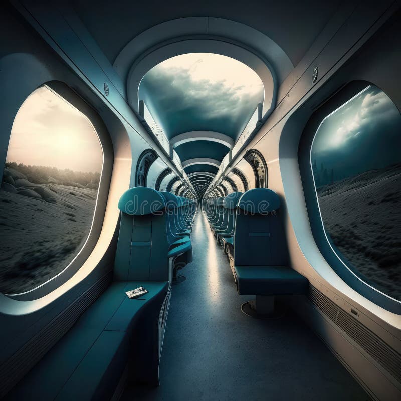 Inside the High-speed Train of the Future Stock Image - Image of ...