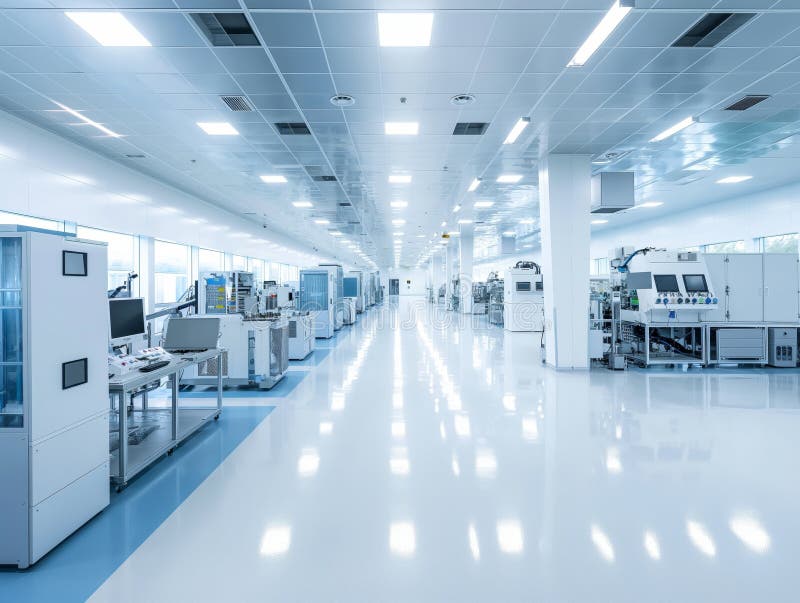 Futuristic Tech Factory: Precision and Innovation Stock Image - Image ...