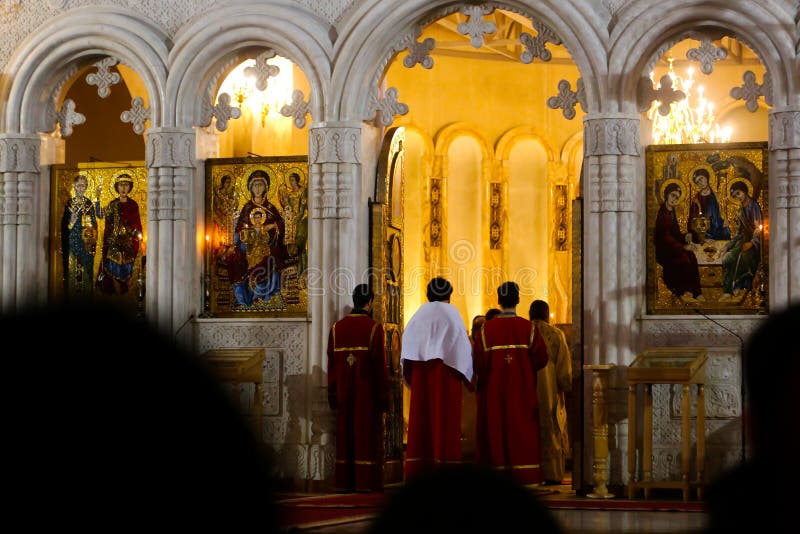 Inside Holy Trinity Cathedral of Tbilisi, Georgia. Editorial Photo ...