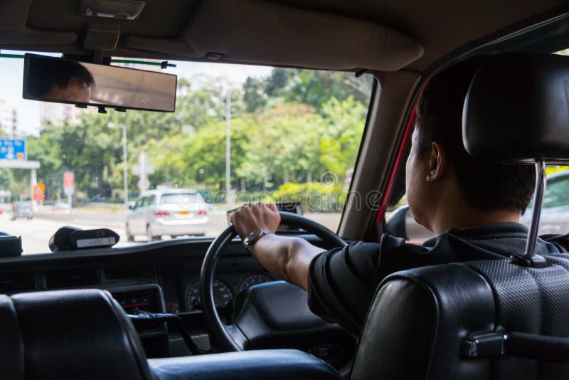 Inside a Hong Kong Taxi editorial photo. Image of back - 94719966