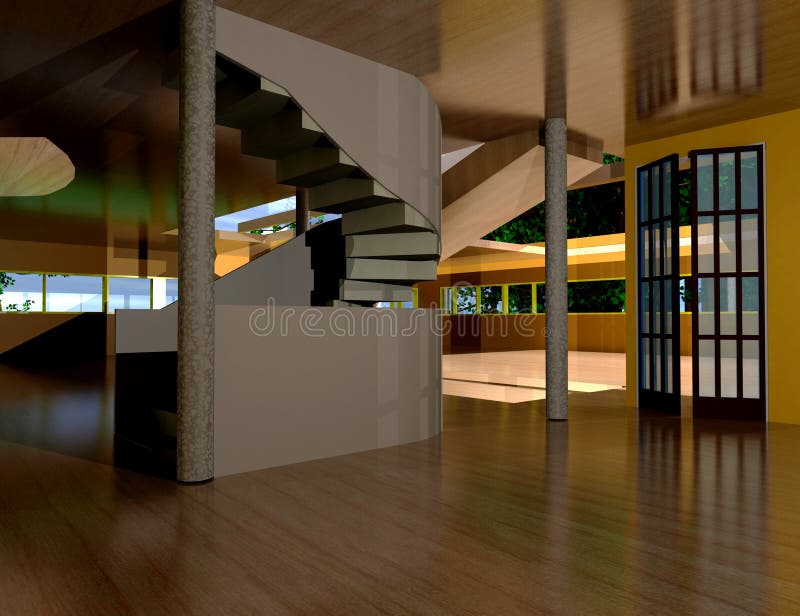 Inside the house stock illustration. Illustration of interior - 24155940