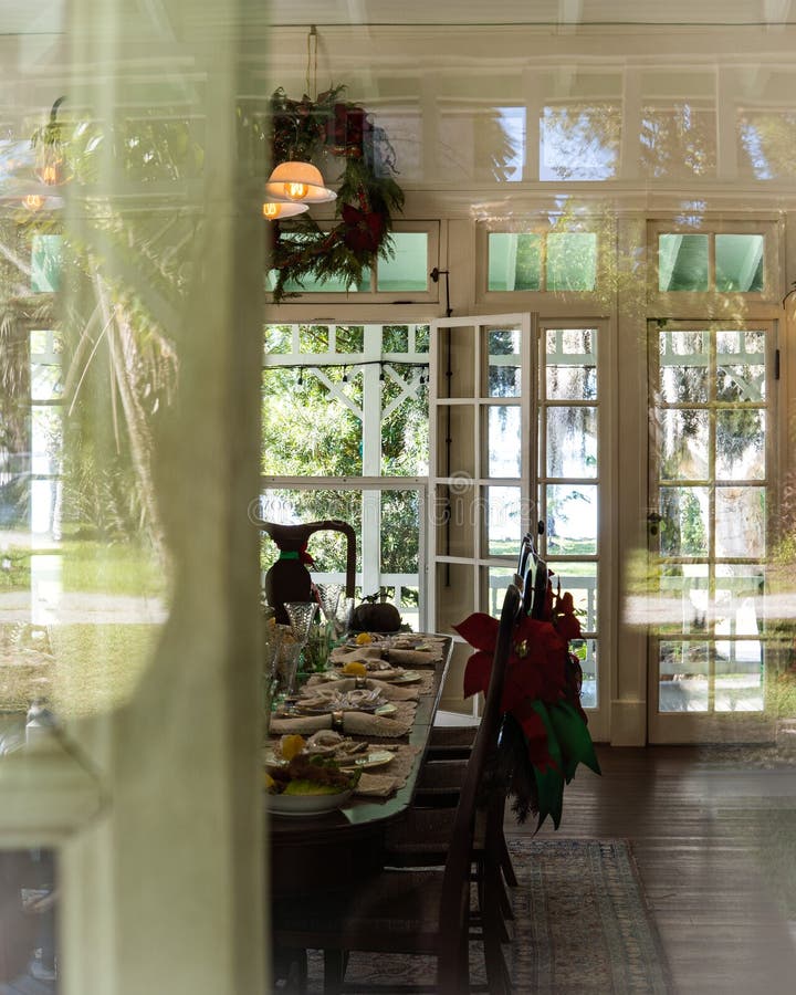 Inside of House with a Formal Table Set for a Dinner Editorial Image ...