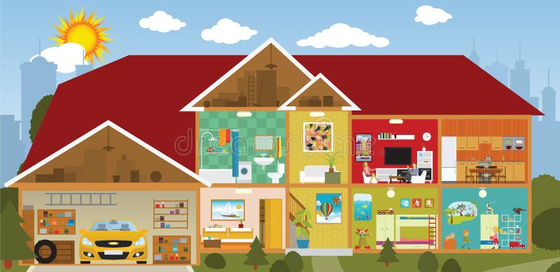 Inside the house stock vector. Illustration of lifestyle - 38992594