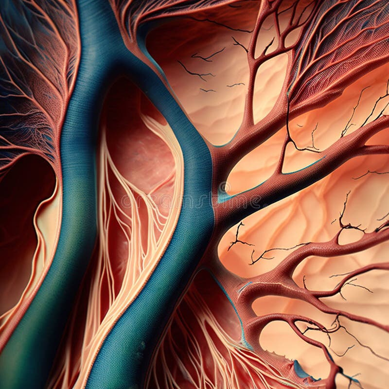 Macro veins tissues stock illustration. Illustration of detail - 270291903