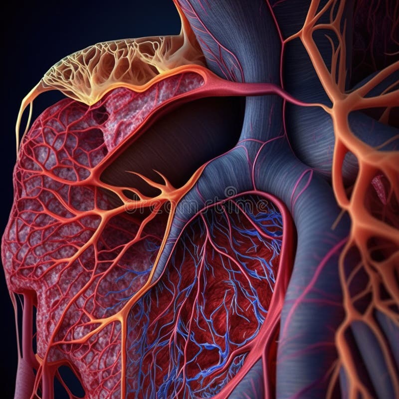 Macro veins tissues stock illustration. Illustration of human - 270291792