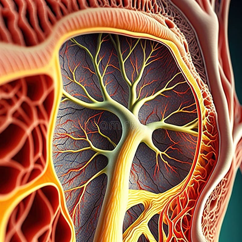 Macro veins tissues stock illustration. Illustration of macro - 270291963