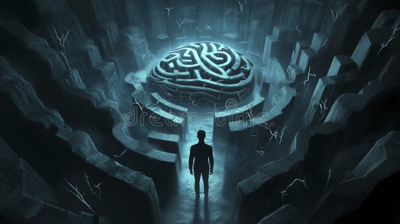 Inside a Human Mind, a Person Trapped in His Own Thoughts. Brain in the ...