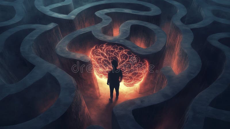 Inside a Human Mind, a Person Trapped in His Own Thoughts. Brain in the ...