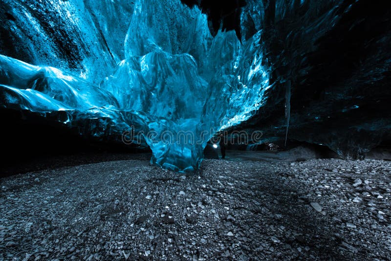 Inside an Ice Cave in Iceland Stock Photo - Image of glacial, stunning ...
