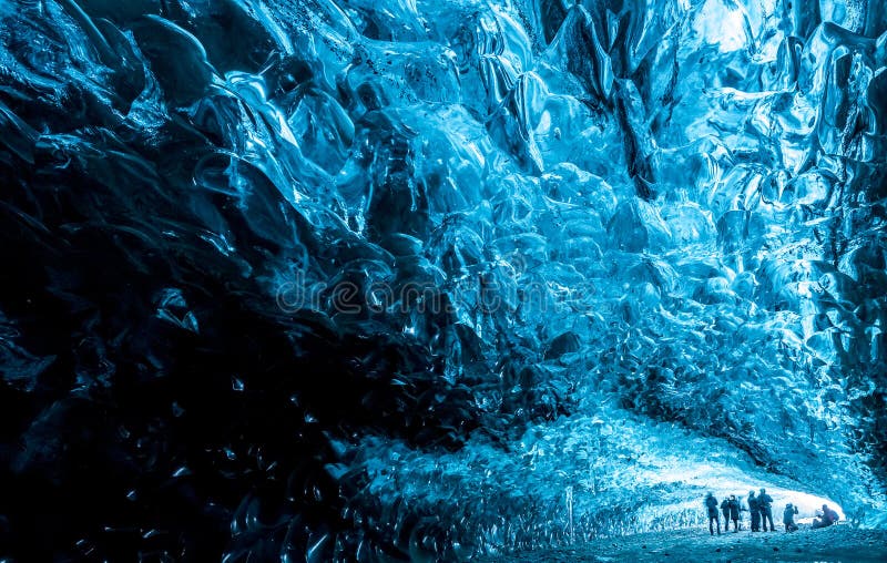 Inside an Ice Cave in Iceland Stock Photo - Image of arctic, pattern ...