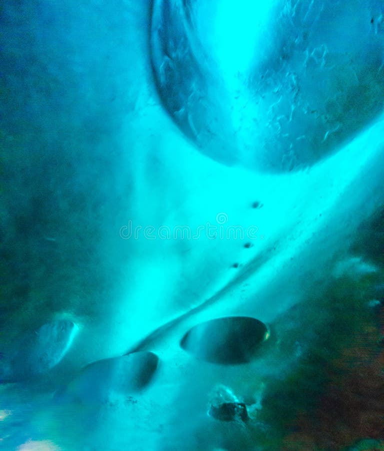 Inside Ice Cave in Vatnajokull, Iceland . Stock Image - Image of ...