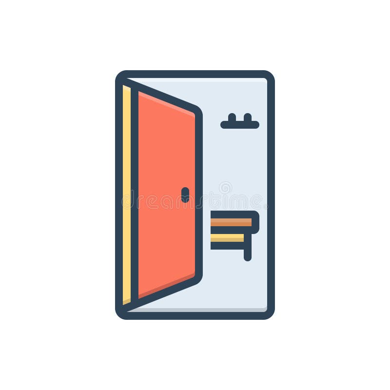 Color Illustration Icon for Inside, within and Door Stock Illustration ...