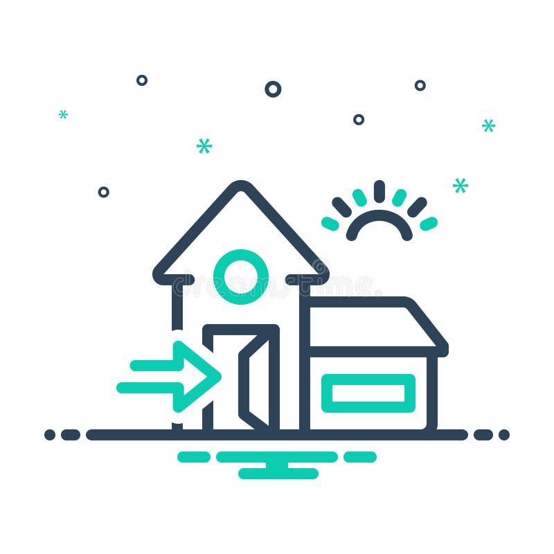 Mix Icon for Inside, Interior and Inward Stock Vector - Illustration of ...