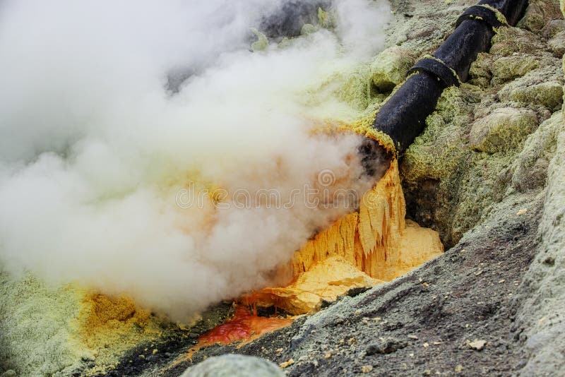 Inside Ijen Volcano, Java, Indonesia Stock Photo - Image of sulfur ...