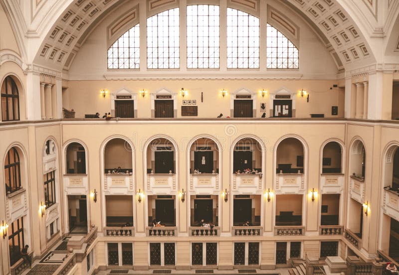 Inside the Impressive Main Building of the University of Debrecen Stock ...