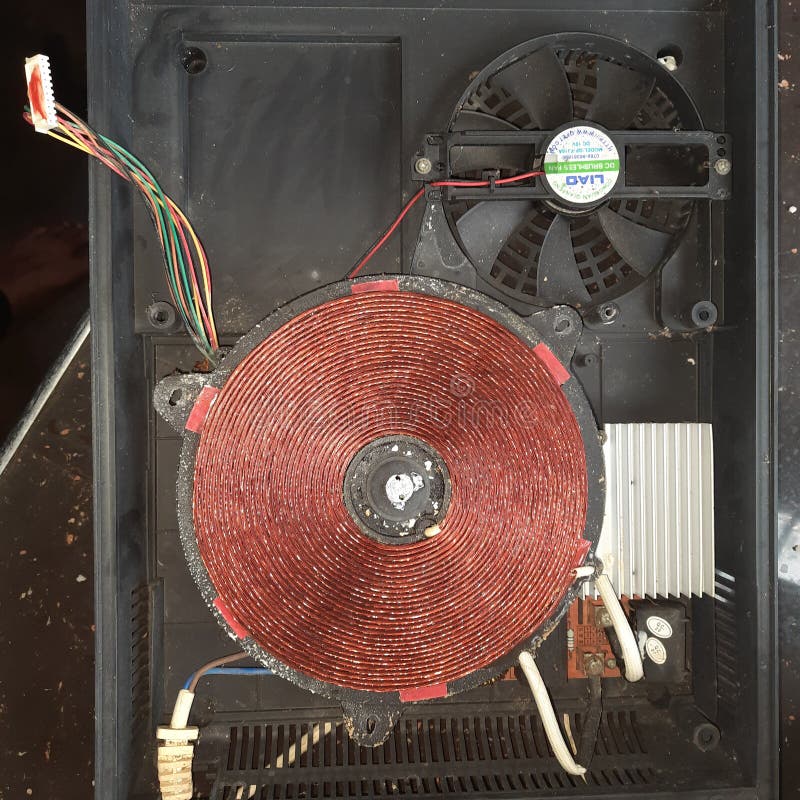 Inside induction cooker editorial stock photo. Image of machine - 251521428