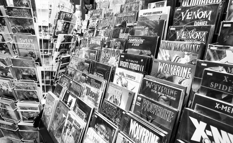 Inside Interior of a Comic Book Store Editorial Image - Image of ...